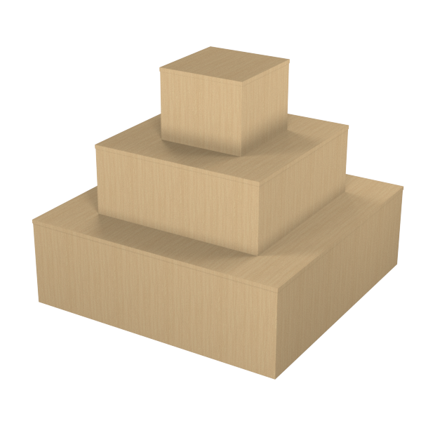 RMS 3 x tier pyramid display unit | RMS Shopfitting Ltd