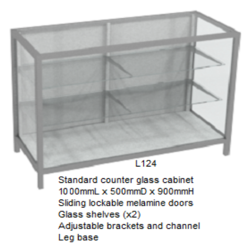 RMS Glass counter display cabinet (L124)... | RMS | RMS Shopfitting Ltd