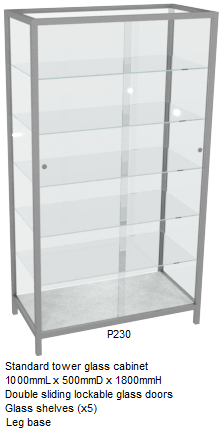 RMS Glass tower display cabinet (L230)... | RMS | RMS Shopfitting Ltd