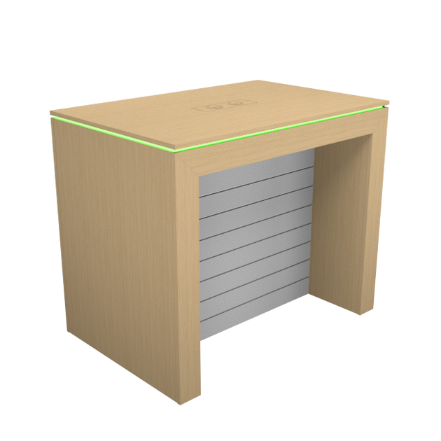 Display table with rgb led lighting_1200mm w/slatpanel ... | RMS | RMS ...