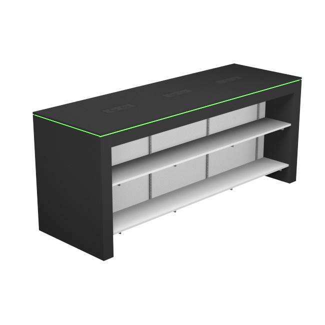 Display table with rgb led lighting_2400mm w/channel & ... | RMS | RMS ...