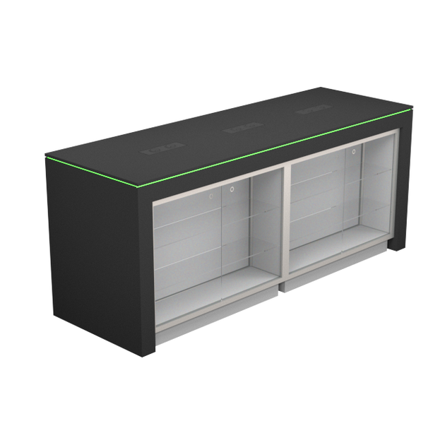 Display table with rgb led lighting_2400mm w/showcase i... | RMS | RMS ...
