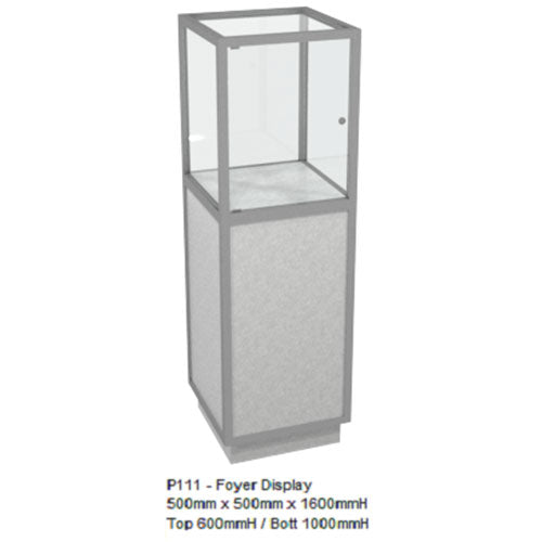 RMS Glass foyer display cabinet (P111) | RMS Shopfitting Ltd