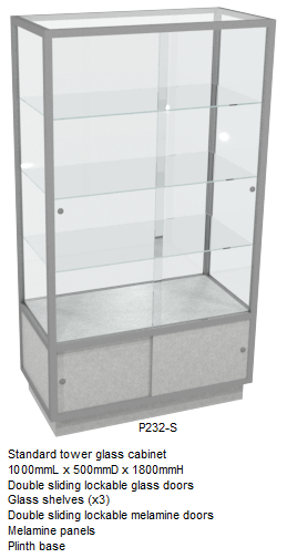 RMS Glass tower display cabinet (P232-S)... | RMS | RMS Shopfitting Ltd